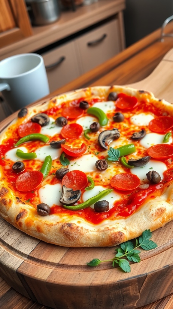 Delicious Homemade Pizza with Fresh Toppings